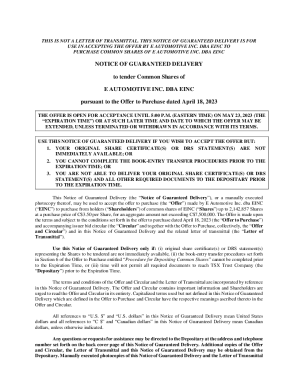 Fillable Online E Automotive Inc. d/b/a EINC Provides Update on ... Fax ...