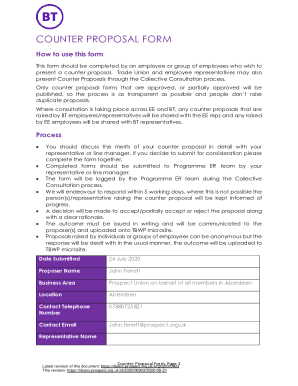 Fillable Online library prospect org COUNTER PROPOSAL FORM - Library ...
