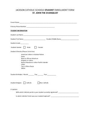 Fillable Online St. John TRIP Program Enrollment Form Fax Email Print ...