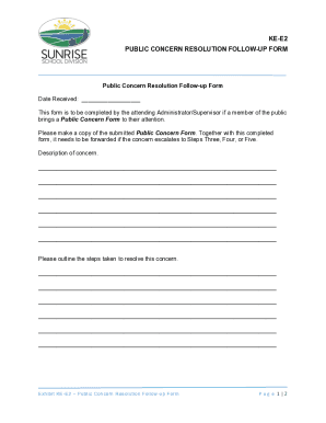 Fillable Online Concern Resolution Form Fax Email Print - pdfFiller