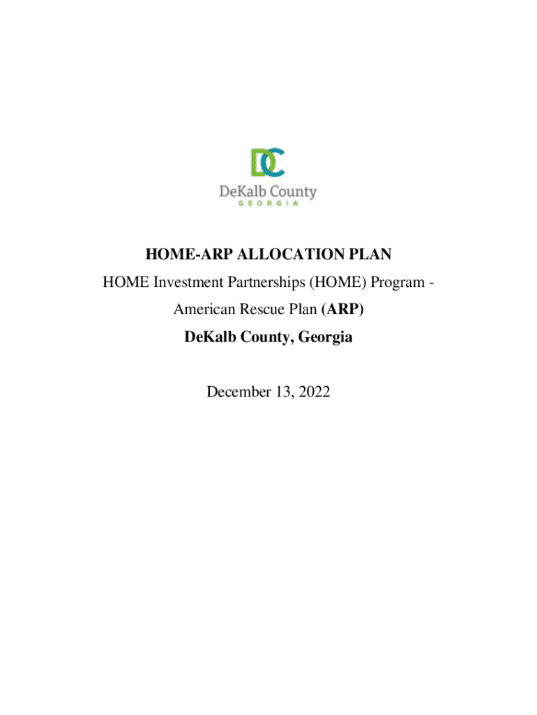 Fillable Online American Rescue Plan Act HOME Supplemental Allocations ...
