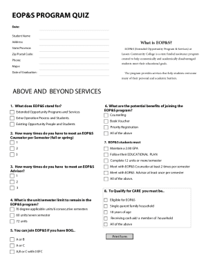 Fillable Online What Is EOP? Your Guide to Educational Opportunity ...