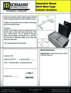 Fillable Online CONSTRUCTION SUBMITTAL FORM TEMPLATE Fax Email Print ...