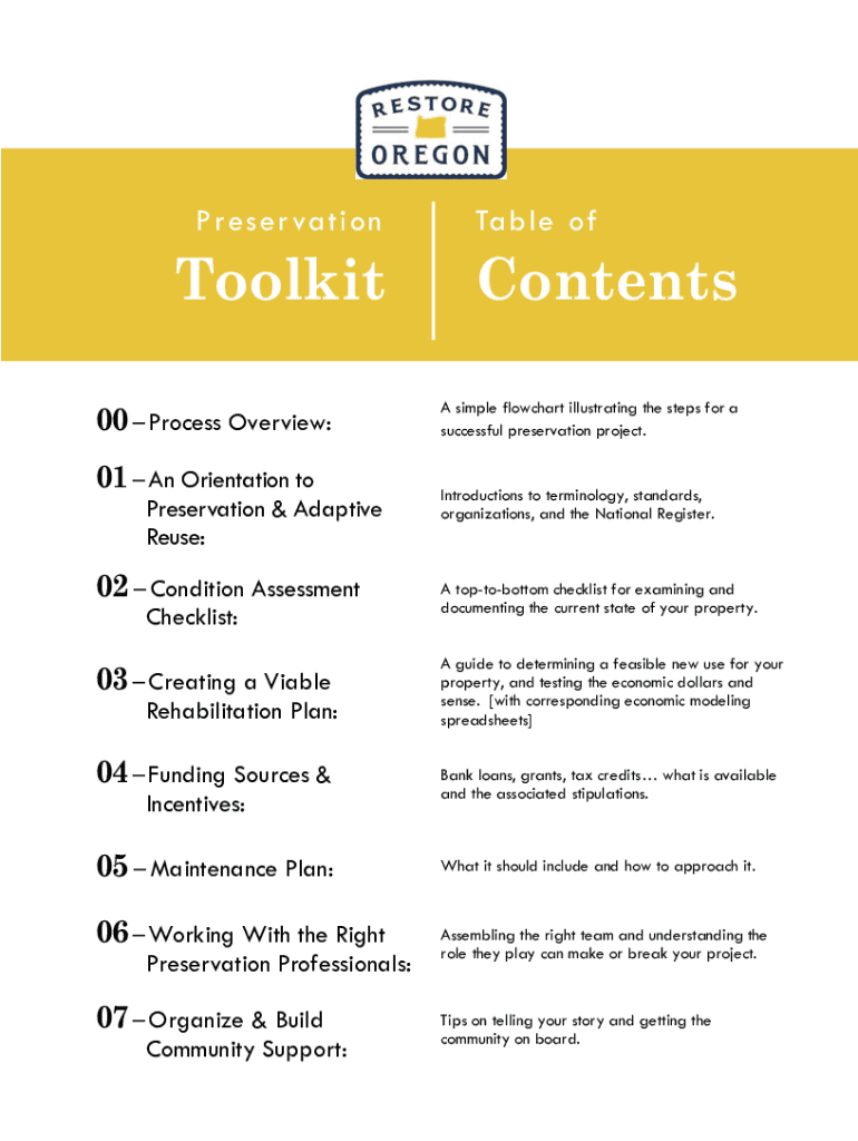 Fillable Online Preservation NEXTA Preservation Toolkit for Small- to ...