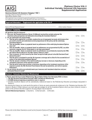 Fillable Online Variable Universal Life (VUL) Insurance: What It Is ...