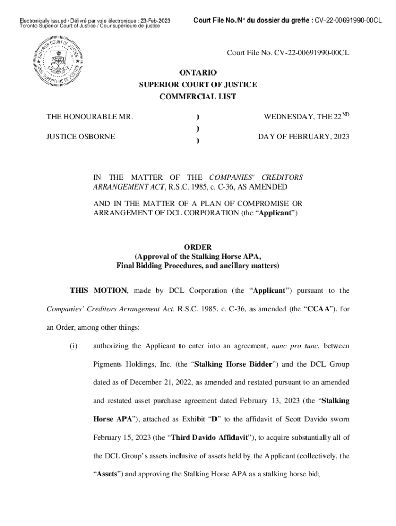 Fillable Online DCL-Notices of Creditors and List of Creditors Fax Email Print - pdfFiller