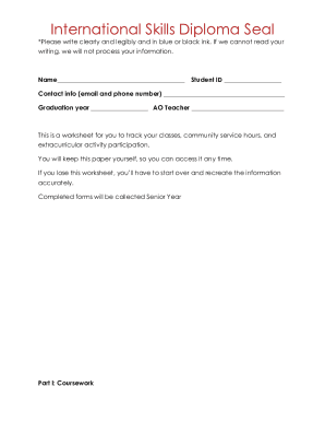 Fillable Online International Skills Diploma Seal / ISDS Application ...