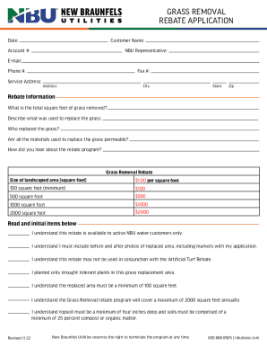 Fillable Online Turf Replacement Program Application Form Fax Email ...