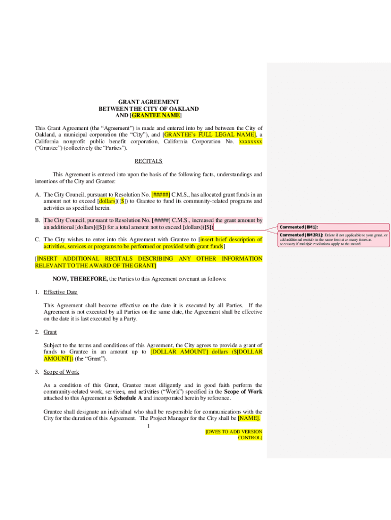 Fillable Online Sample-Grant-Agreement.pdf - BSCC Fax Email Print ...