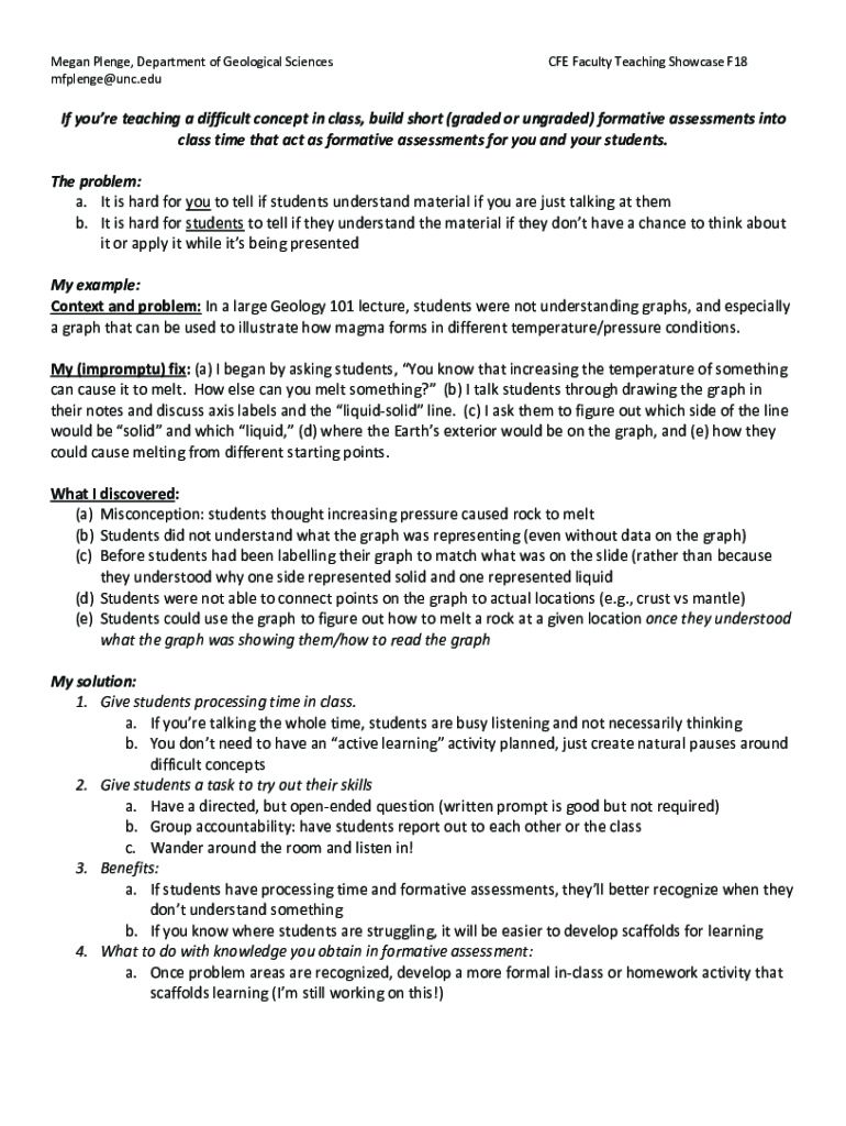 Fillable Online If you're teaching a difficult concept in class, build ...