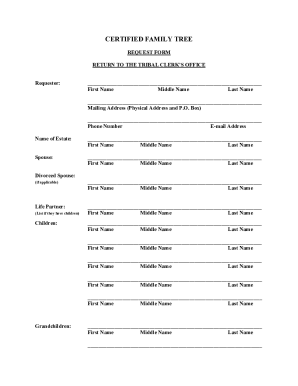 Fillable Online CERTIFIED FAMILY TREE - cloudfront.net Fax Email Print ...