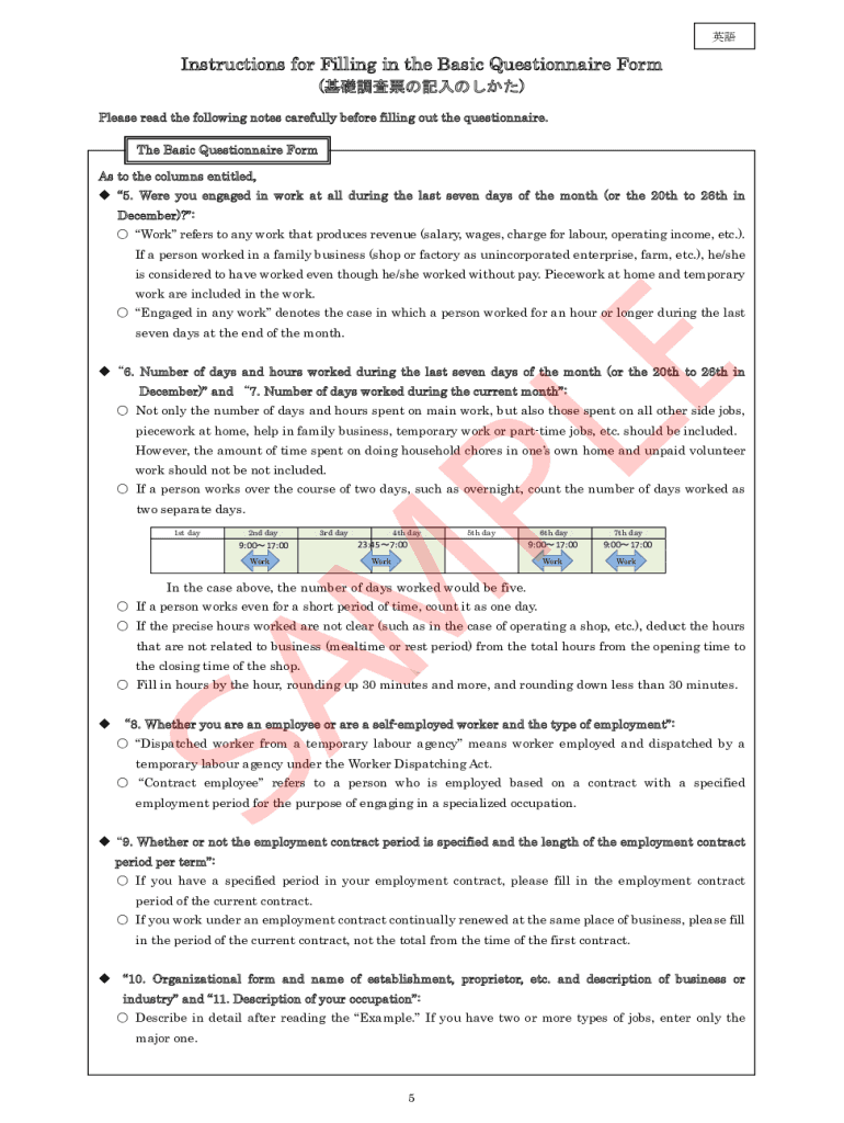 Fillable Online Instructions for Filling in the Basic Questionnaire ...