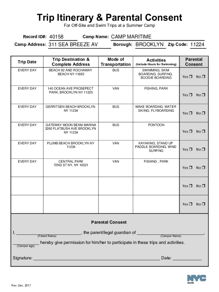 Fillable Online Free and customizable itinerary planner templates Fax ...