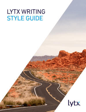 Fillable Online LYTX WRITING STYLE GUIDE Fax Email Print - pdfFiller