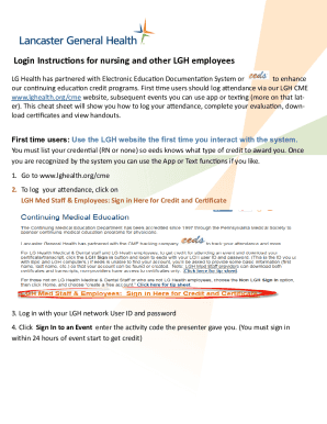 Fillable Online Login Instructions for nursing and other LGH employees ...