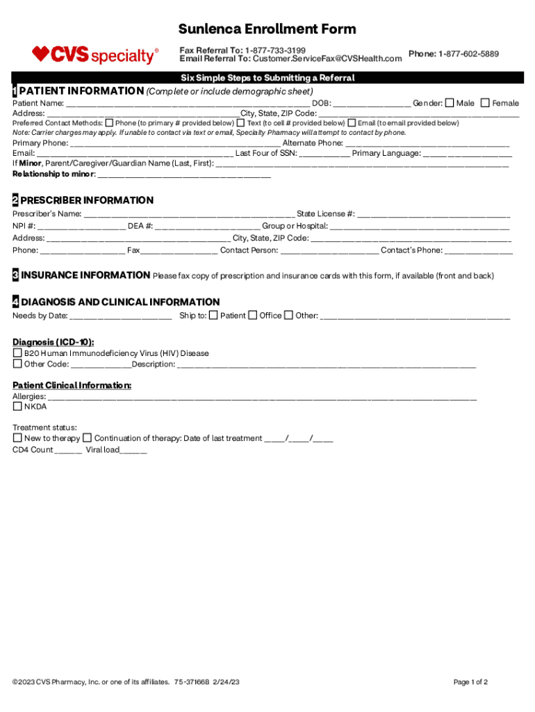 Fillable Online HIV Enrollment Form Fax Email Print - pdfFiller