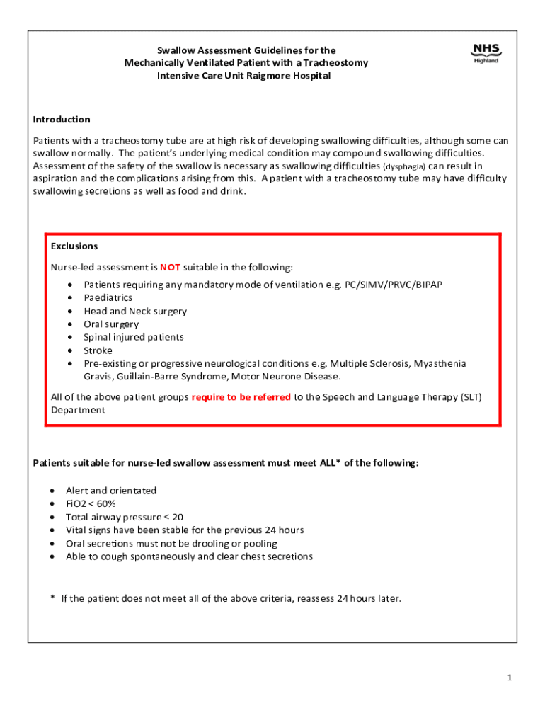 Fillable Online Swallowing with a Trach and Vent in the ICU: Part One ...