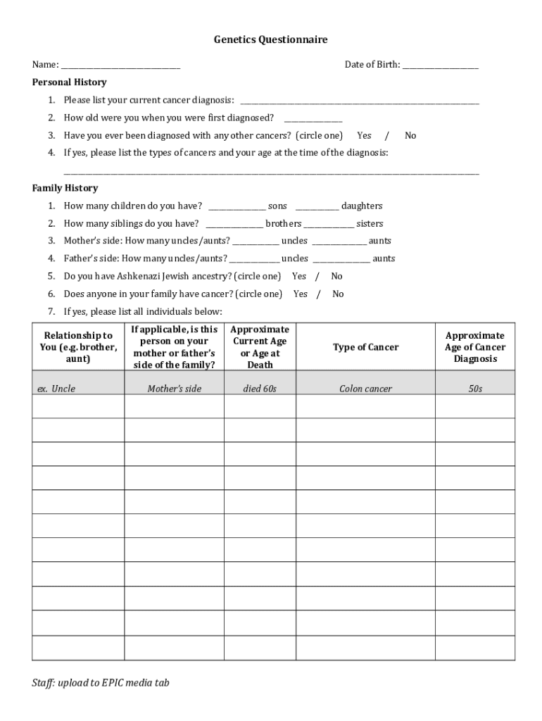 Fillable Online Hereditary Cancer Program Referral Form Fax Email Print ...