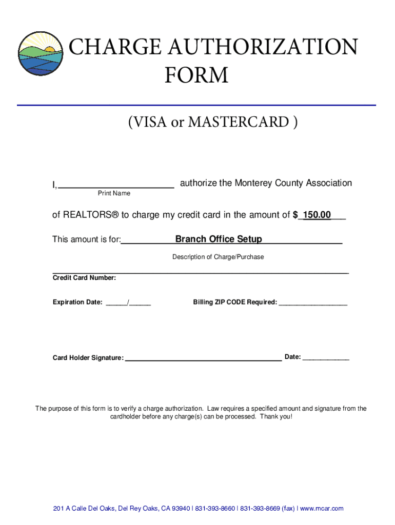 Fillable Online Authorization form for credit card - g3386035 - Fax ...