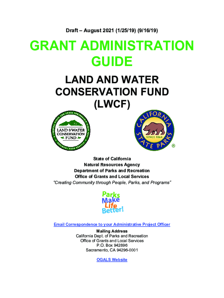 Fillable Online Land and Water Conservation Fund (LWCF) + Readiness and ...