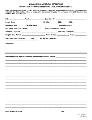 Fillable Online Oklahoma Department of Corrections announces million ...