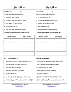 Fillable Online What are Imperative VerbsCommand Verbs List and ... Fax ...