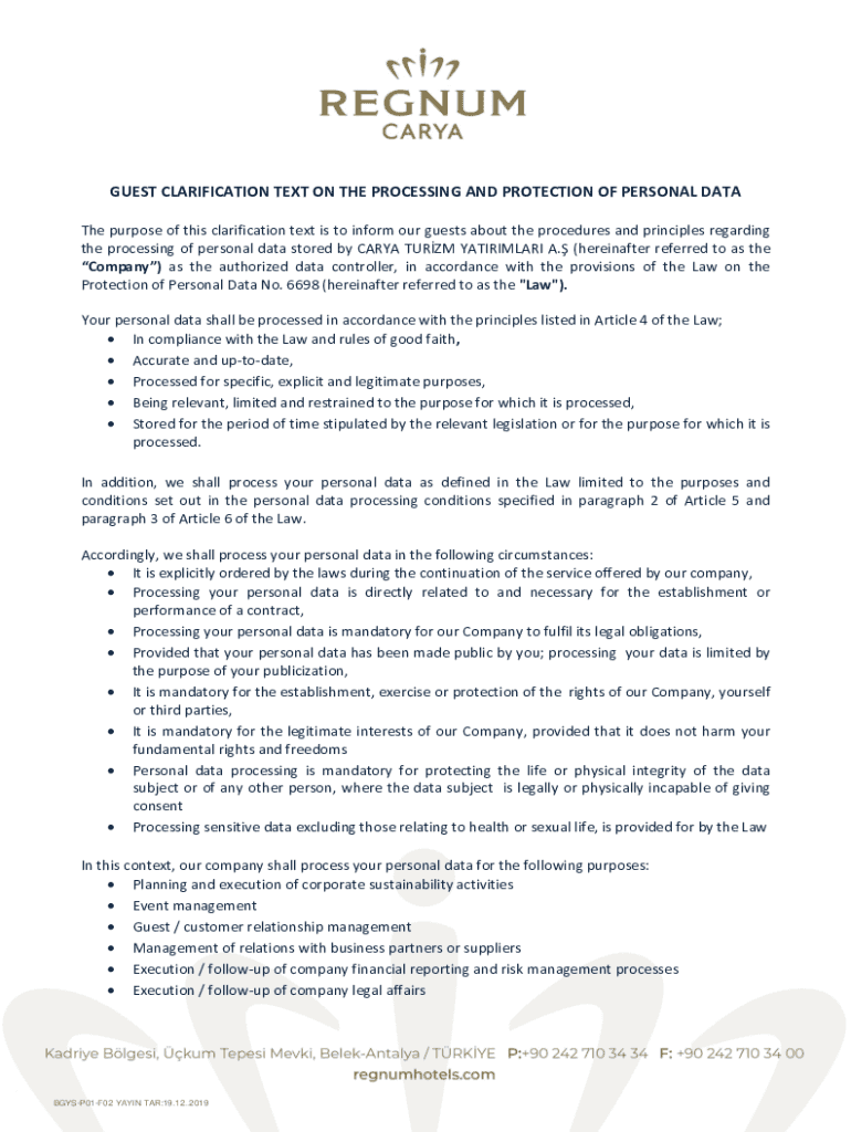 Fillable Online Clarification Text within the Scope of the Personal ...