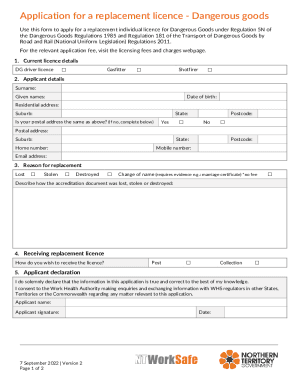 Fillable Online Application for Hazardous Materials Transportation ...