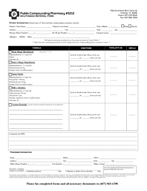 Fillable Online Device: Publix Compounding Pharmacy #3212 Dosage Form ...