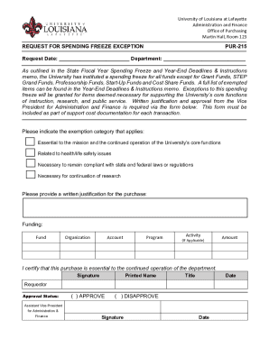Fillable Online purchasing louisiana APPROVAL FORM - Communications ...