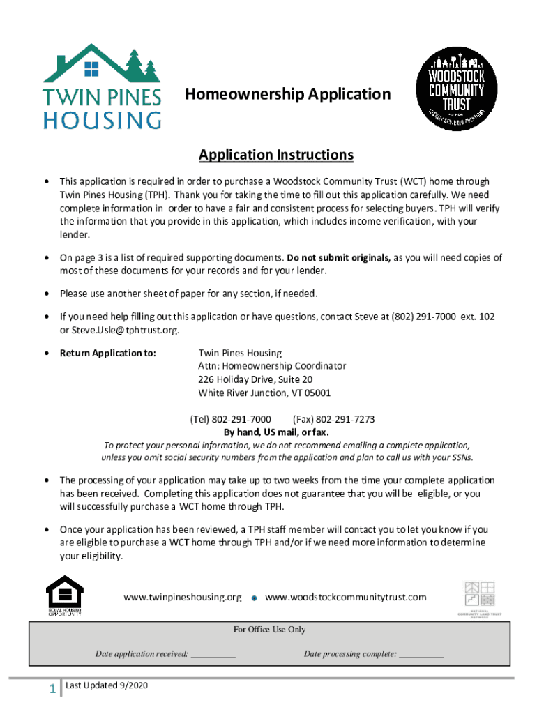 Fillable Online Twin Pines Housing - Your Affordable Housing Partner ...
