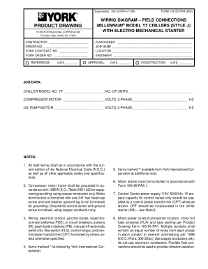 Fillable Online York YT Style J Millennium Chiller with Electro ...