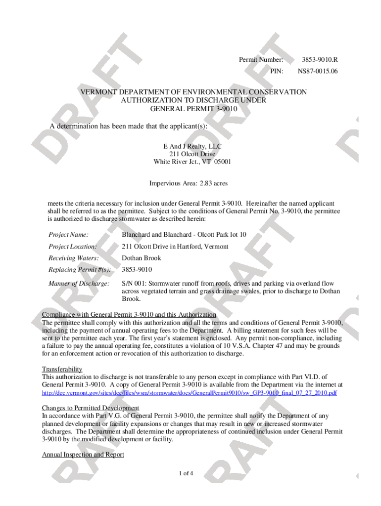 Fillable Online Industrial Stormwater General Permit Discharge/Sample ...