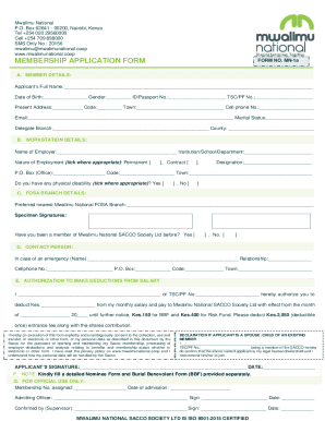 Fillable Online How To Join Mwalimu Sacco - Fill Online, Printable ...