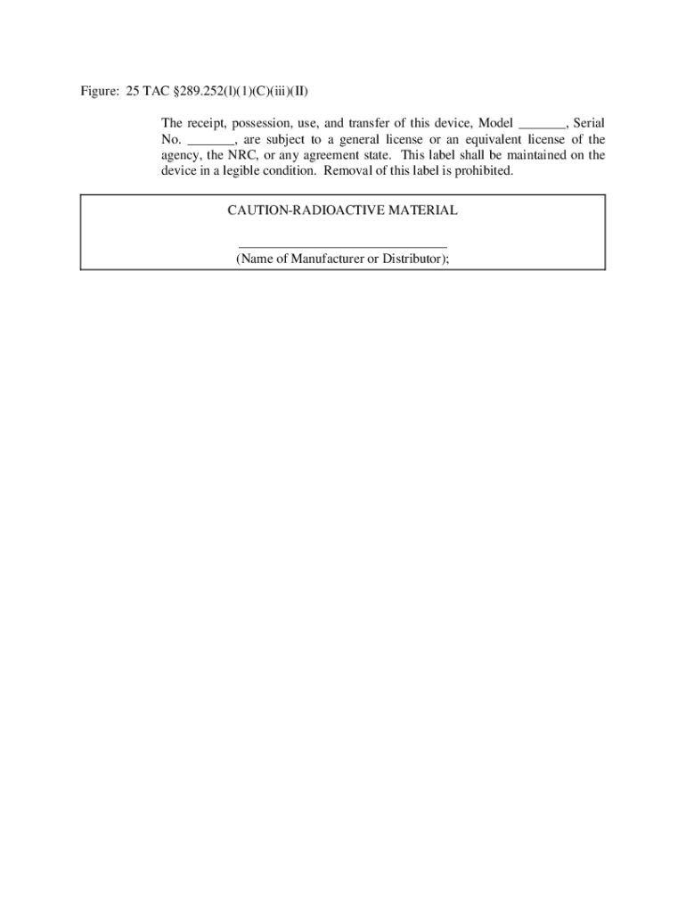 Fillable Online 25 TAC 289.252(l)(l)(C)(iii)(I) Fax Email Print - pdfFiller