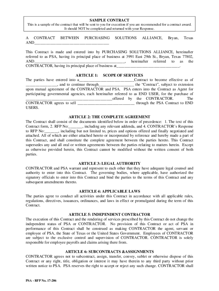 Fillable Online EXECUTION OF CONTRACT Sample Clauses Fax Email Print ...