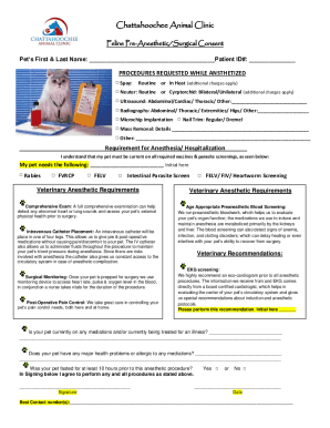 Fillable Online Surgery/Anesthesia Consent Form Fax Email Print - pdfFiller