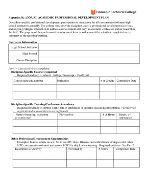 Fillable Online Discipline-Specific Professional Development for ... Fax Email Print - pdfFiller