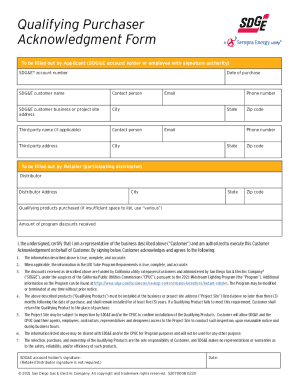 Fillable Online Qualifying Purchaser Acknowledgment Form Fax Email ...