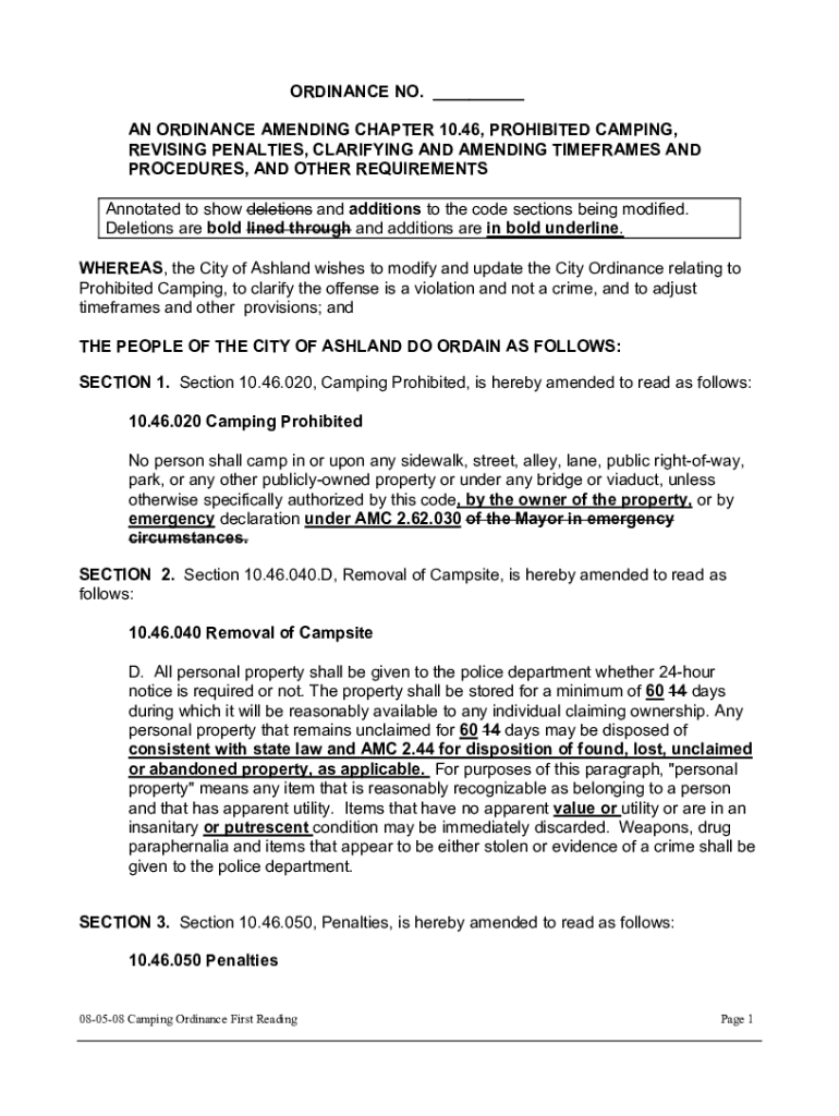 Fillable Online 10.15 ORDINANCES WHICH AMEND OR SUPPLEMENT CODE. Fax Email Print - pdfFiller