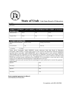 Fillable Online cehs usu State Authorization - The University of Utah ...