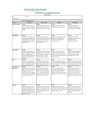 Fillable Online Grades 4-6 B.E.S.T. Writing Expository Rubric Fax Email ...