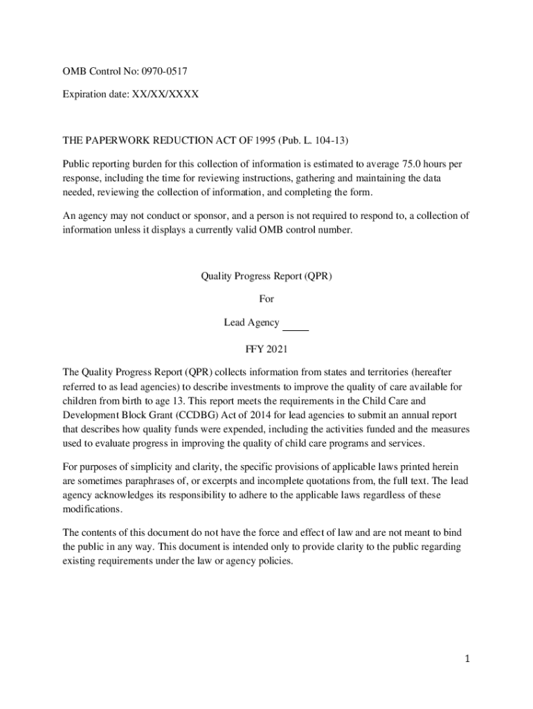 Fillable Online Updated Quality Progress Report (QPR). Quality Progress Report (QPR) Fax Email ...