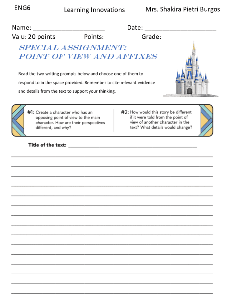 Fillable Online ENGLISH 6th grade worksheets Fax Email Print - pdfFiller