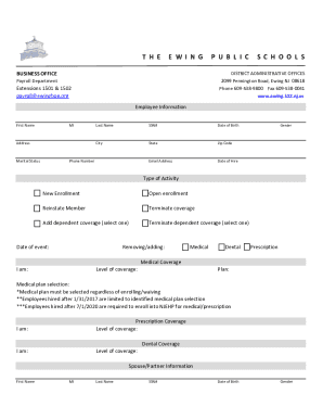 Fillable Online Benefit Enrollment-Waiver Form - new.xlsx Fax Email Print - pdfFiller