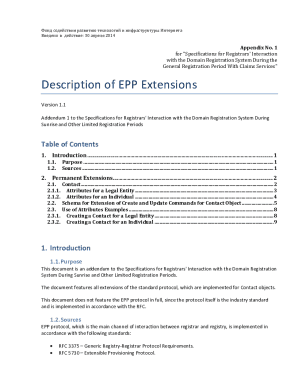 Fillable Online Description of EPP Extensions Fax Email Print - pdfFiller