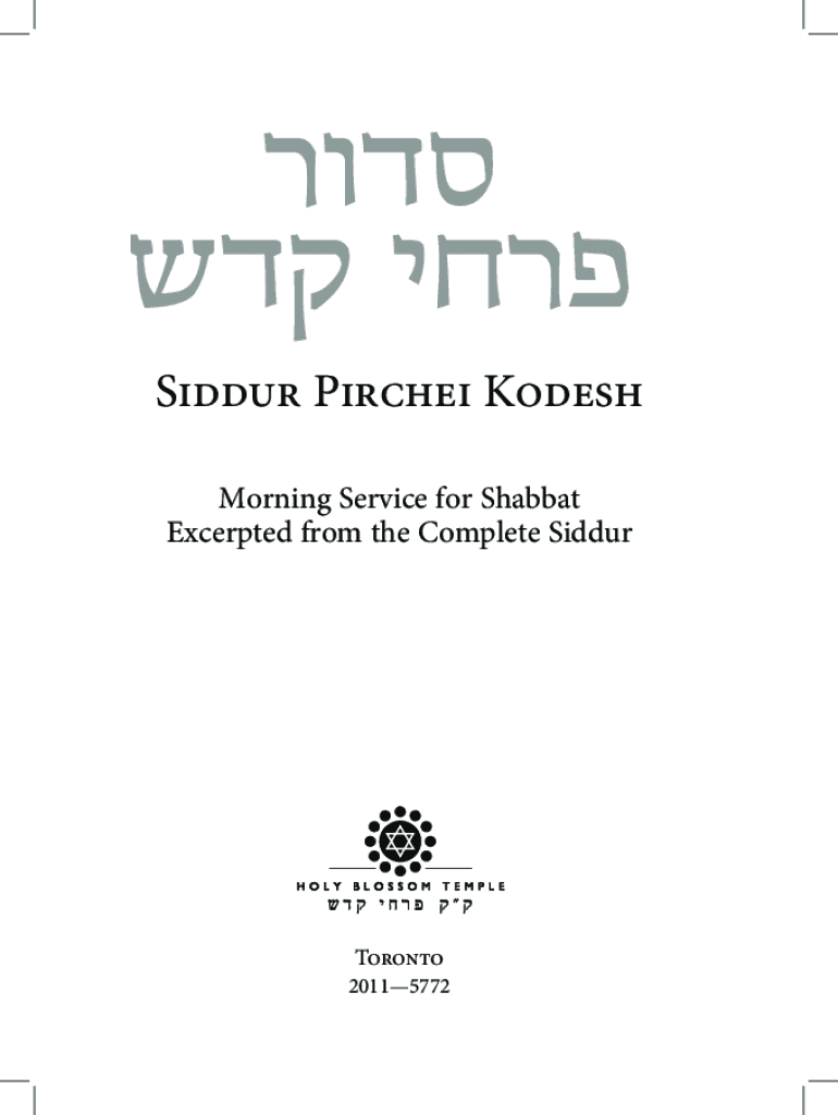 Fillable Online Siddur Sim Shalom for Shabbat and Festivals Fax Email Print - pdfFiller