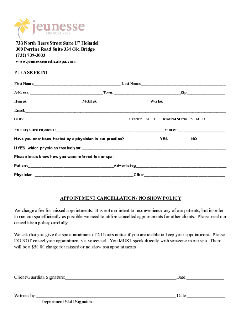 Fillable Online NEW SPA INTAKE FORM 4.14 (2) (1) Fax Email Print ...