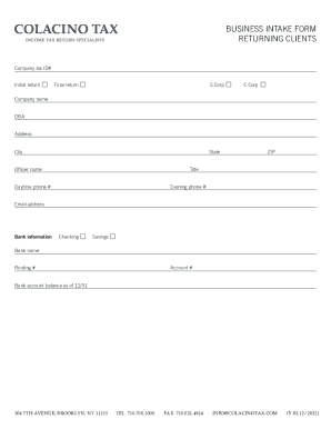 Fillable Online Tax Client Intake Form 2022 Form Template Fax Email ...
