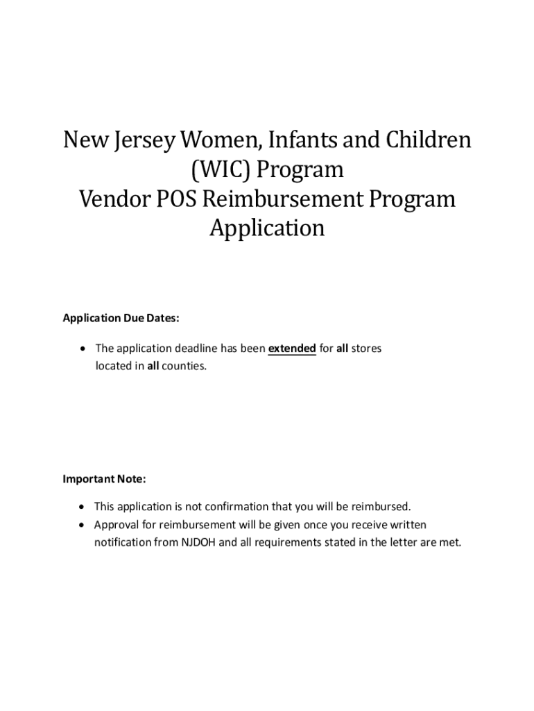 Fillable Online application for wic vendor authorization Fax Email Print - pdfFiller